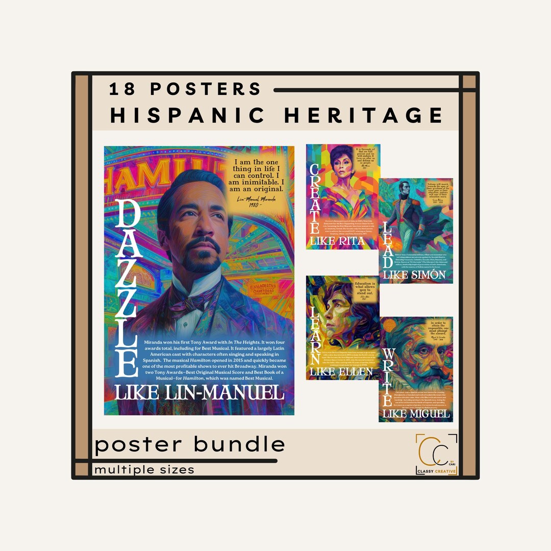 Hispanic Heritage History Month Posters Hispanic Bulletin Board Diverse ...