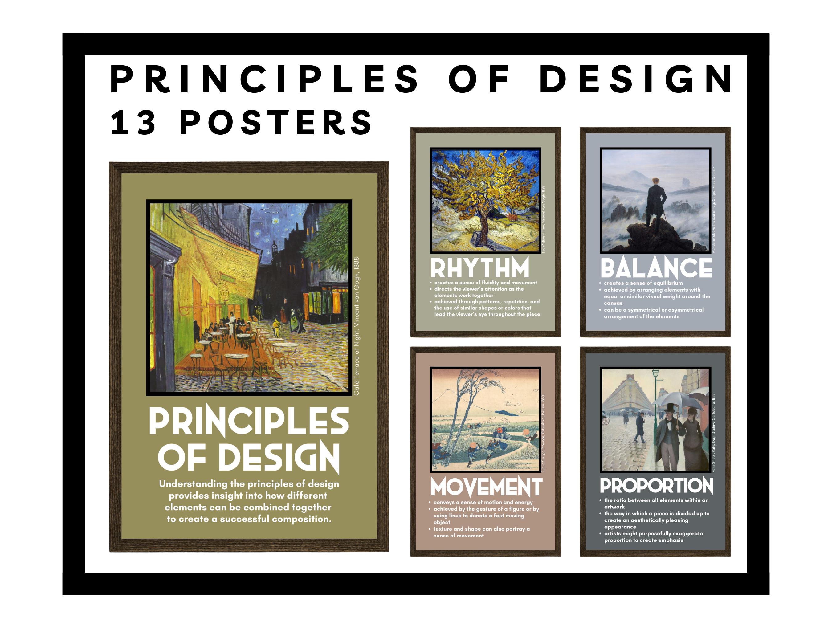 Art Classroom Poster Bundle: Famous Paintings Art History Timeline ...