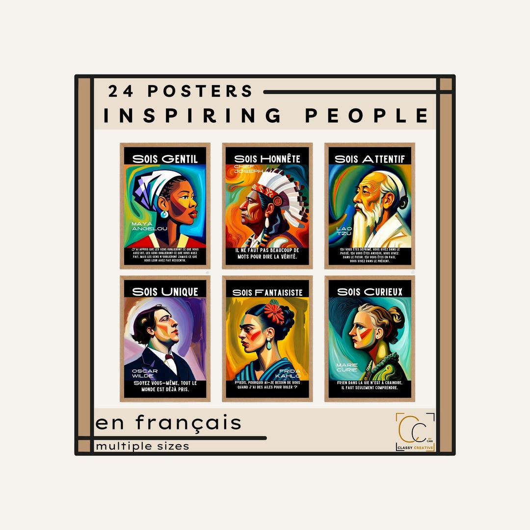 French Classroom Decor: Growth Mindset Posters, Inspiring Quotes ...