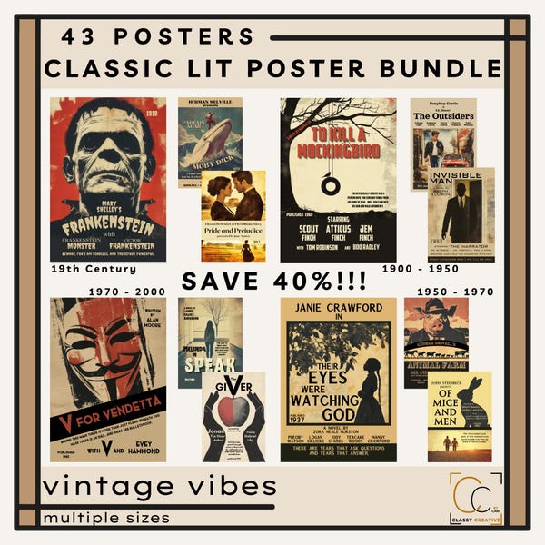 Literature Poster - Etsy