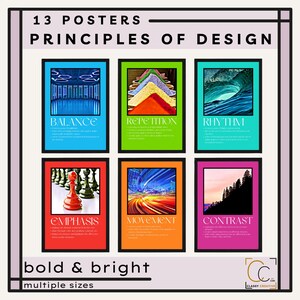 Principles of Design Posters Art Classroom Decor Elements of Art ...