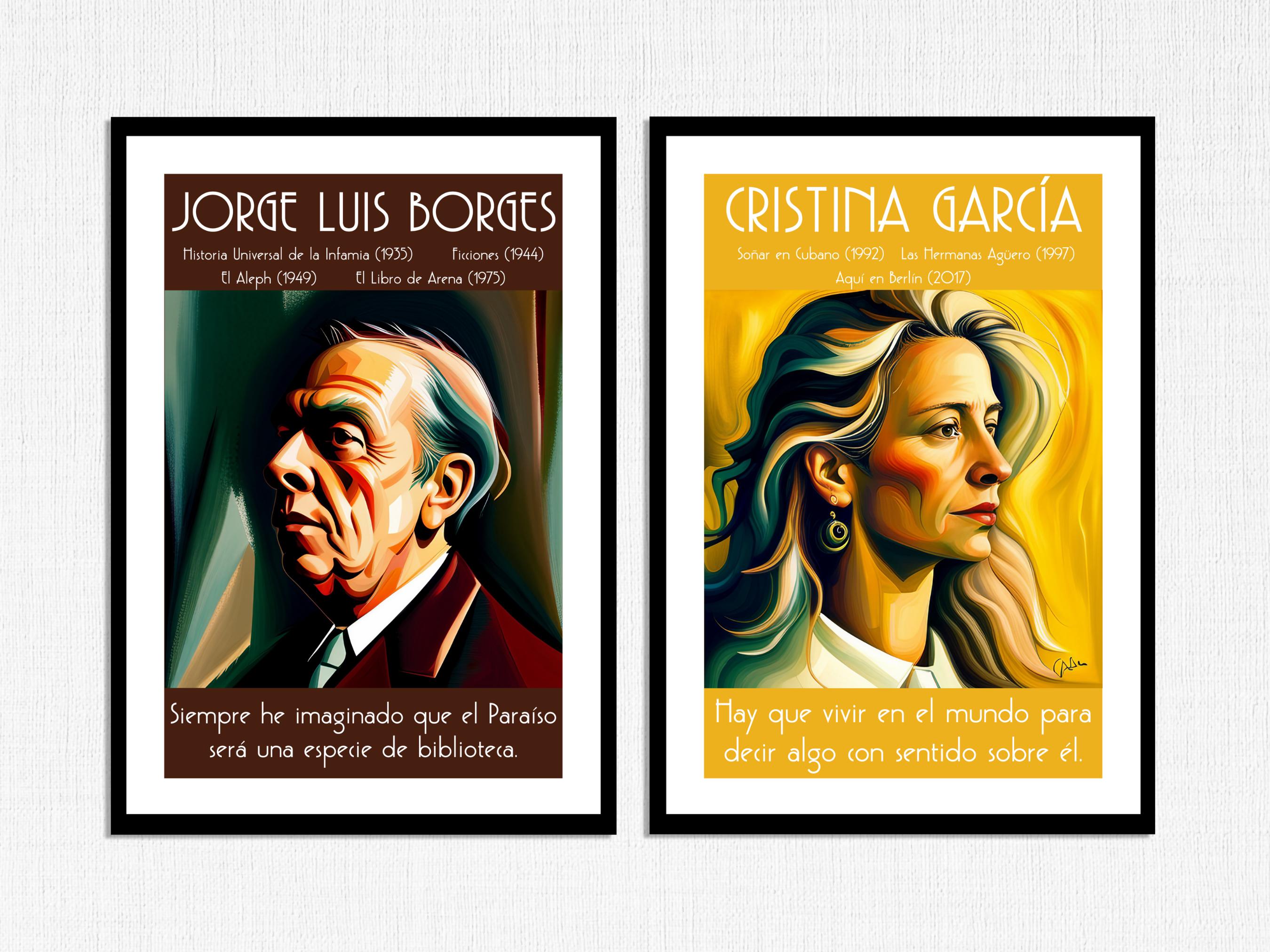 Hispanic Heritage Month Posters: Famous Latino Authors in Spanish ...