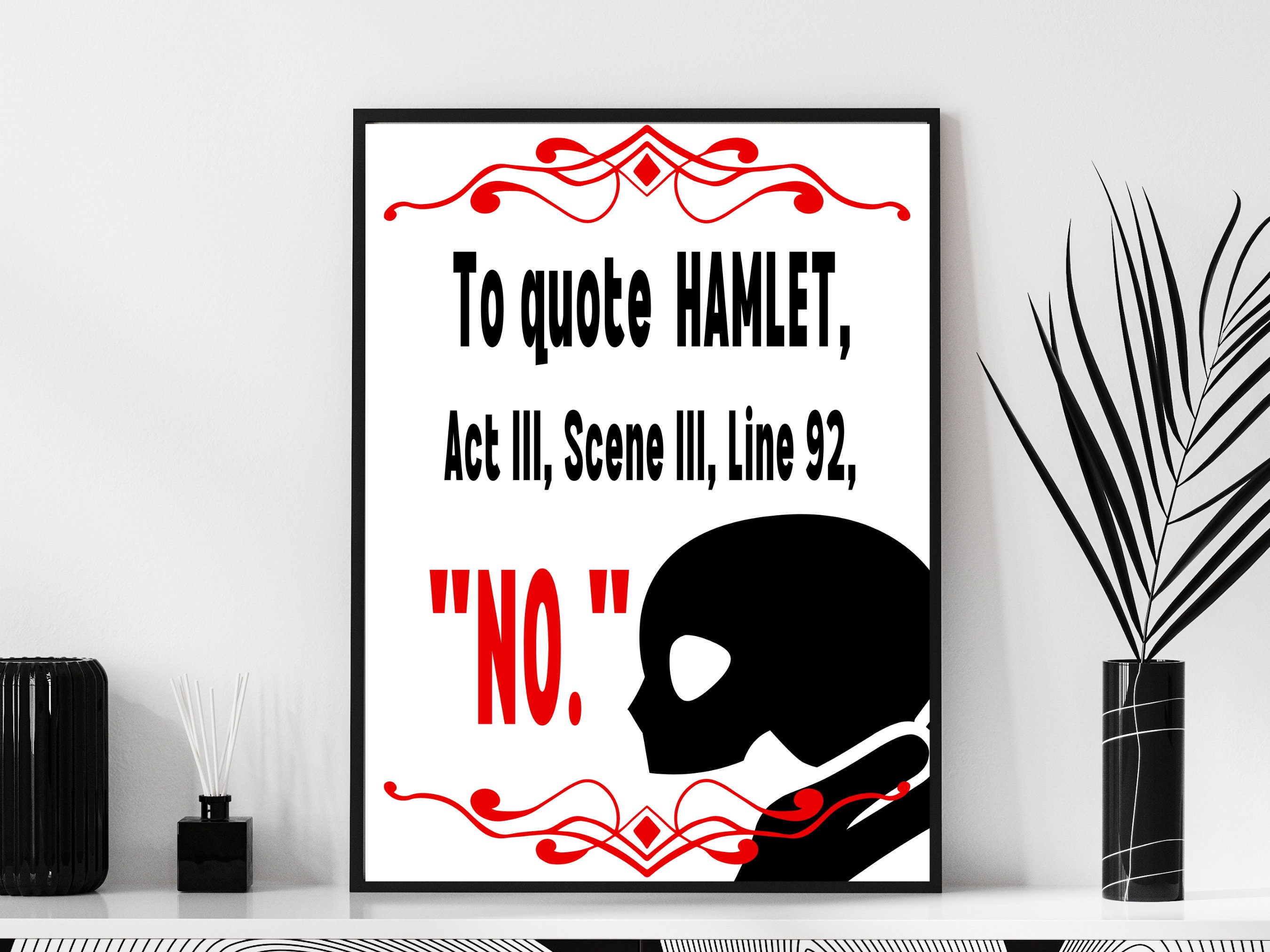 Shakespeare Poster English Classroom Decor Hamlet Quote - Etsy