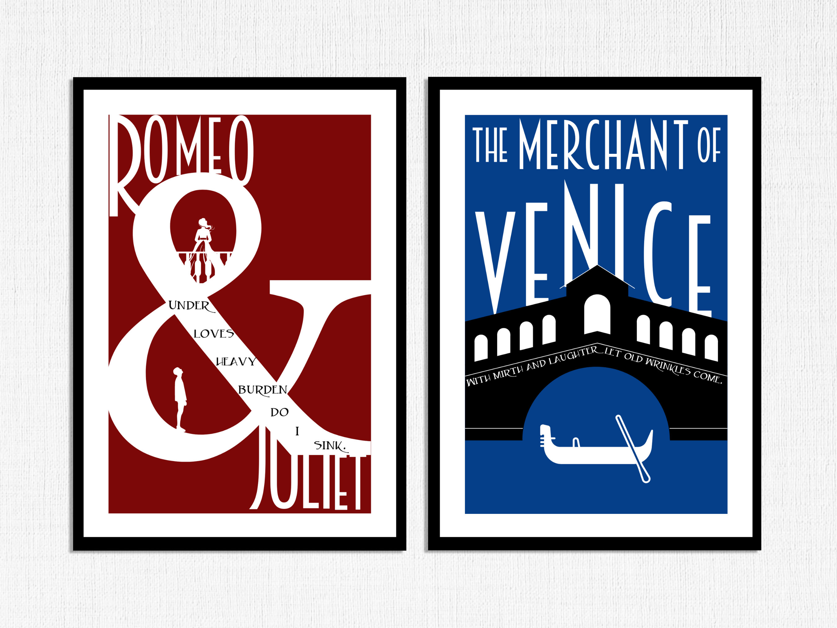Shakespeare Plays Posters: High School English Classroom Gallery Wall ...