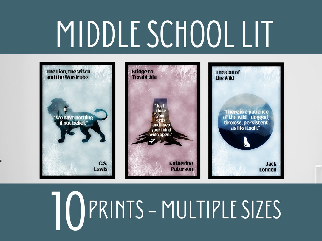 Classic Middle School Literature Posters, Literary Prints, YA Posters ...