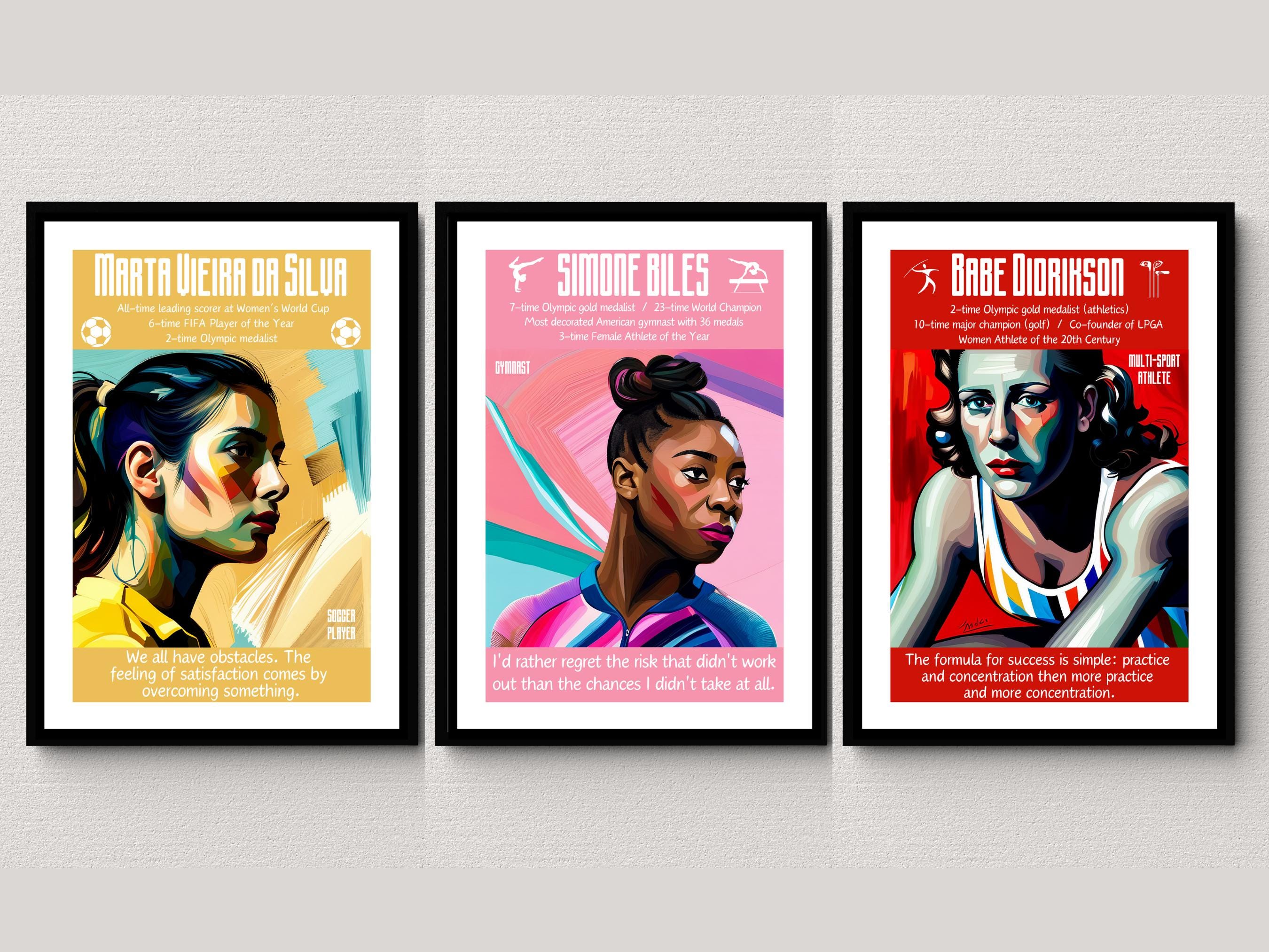 Women's History Month Posters: Famous Female Athletes Inspiring Women ...