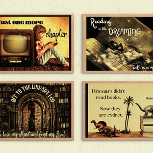 Reading Posters, English Classroom Decor, Inspirational Library Posters ...