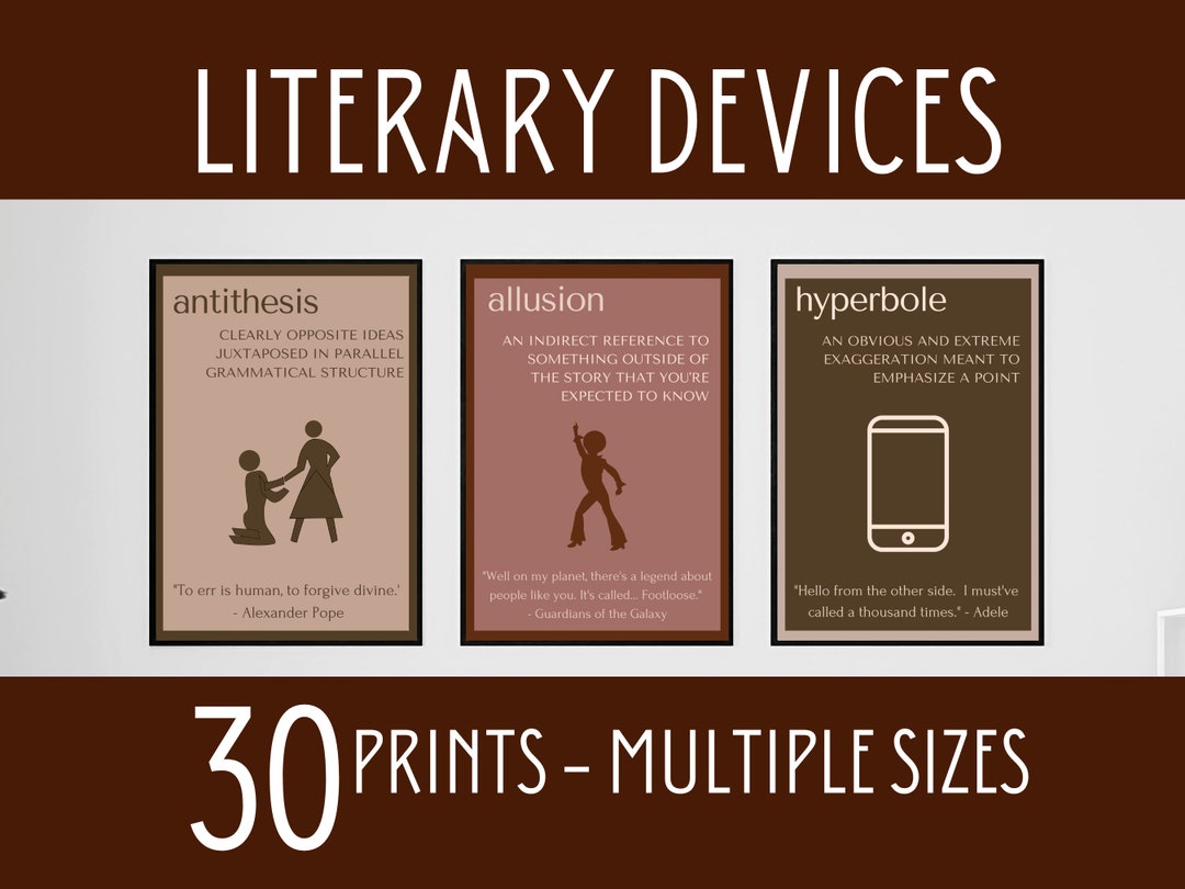 Literary Devices Poster Bundle, Figurative Language, Literary Term ...
