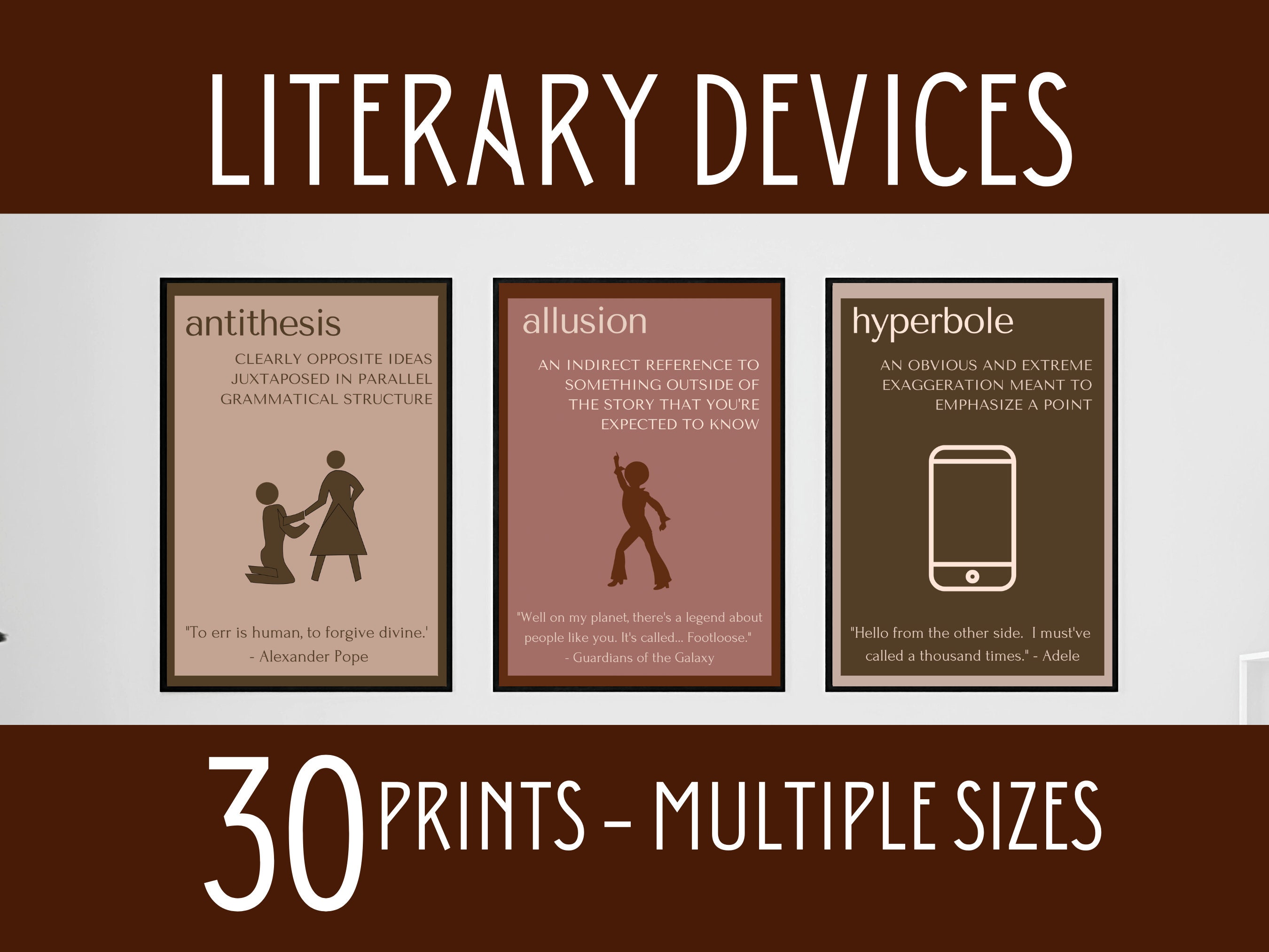 Literary Devices Poster Bundle Figurative Language Literary - Etsy ...