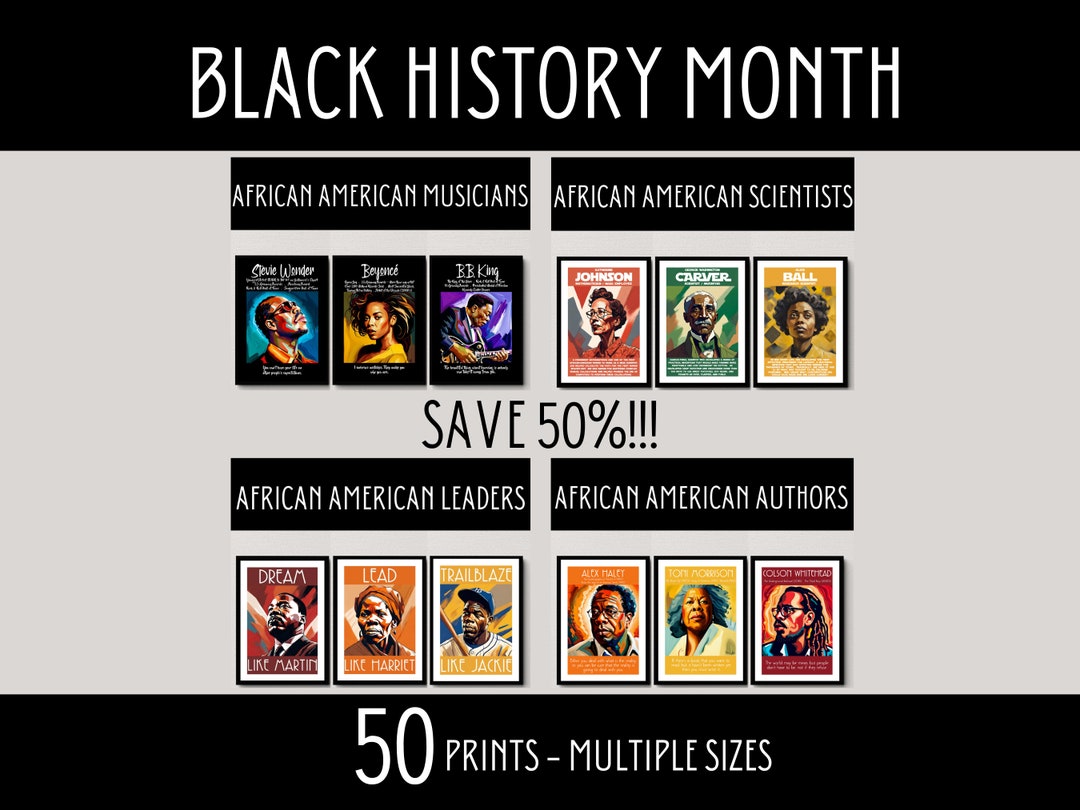 Black History Month Poster Bundle, African American Leaders Inspiring ...