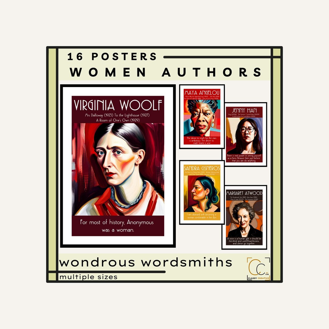 Famous Women Authors Posters: Women's History Month Classroom Decor ...