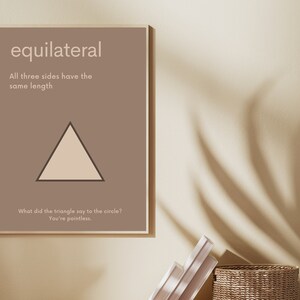 Types of Triangles Posters Mathematics Classroom Decor Math Wall Art ...