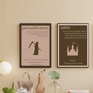 Literary Devices Poster Bundle Figurative Language Literary Term Prints ...