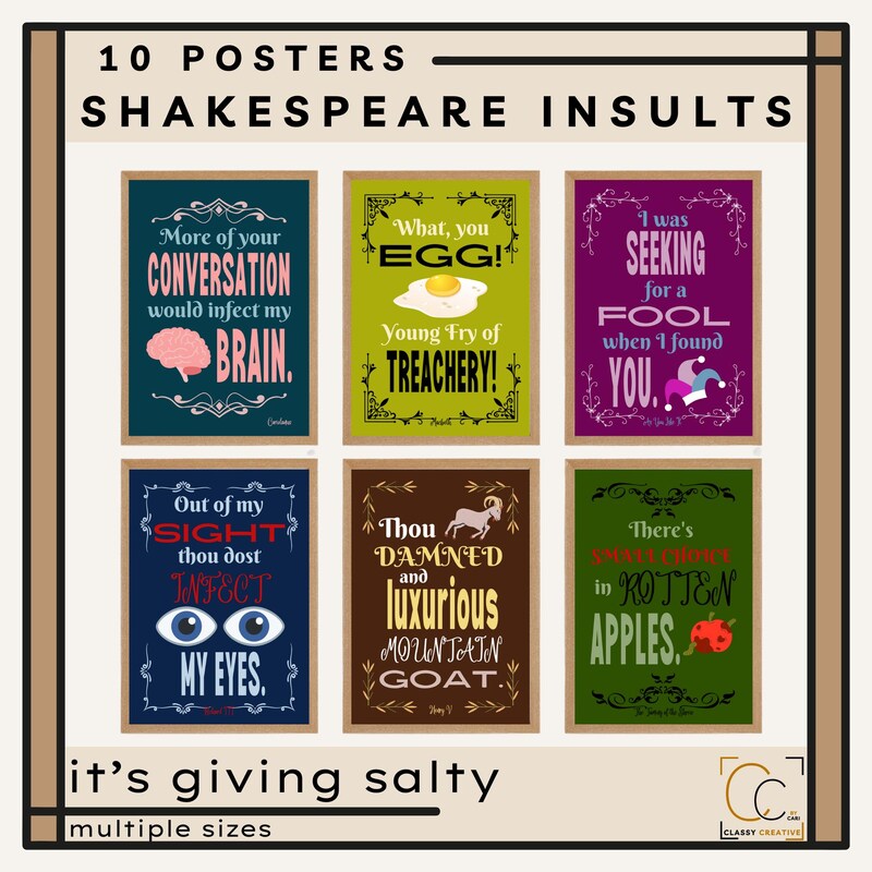 Shakespeare Poster - Etsy