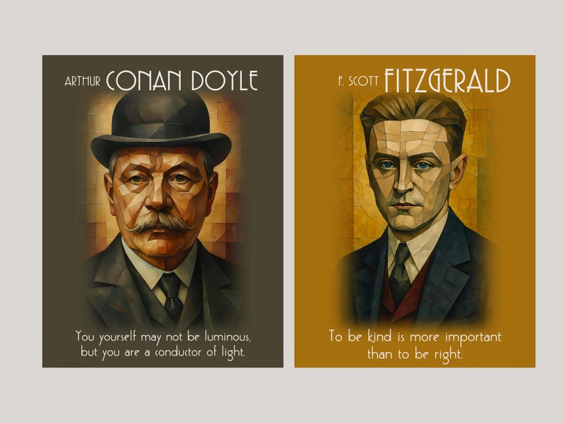 Inspirational Author Quotes Poster Set: English Classroom Art (digital ...