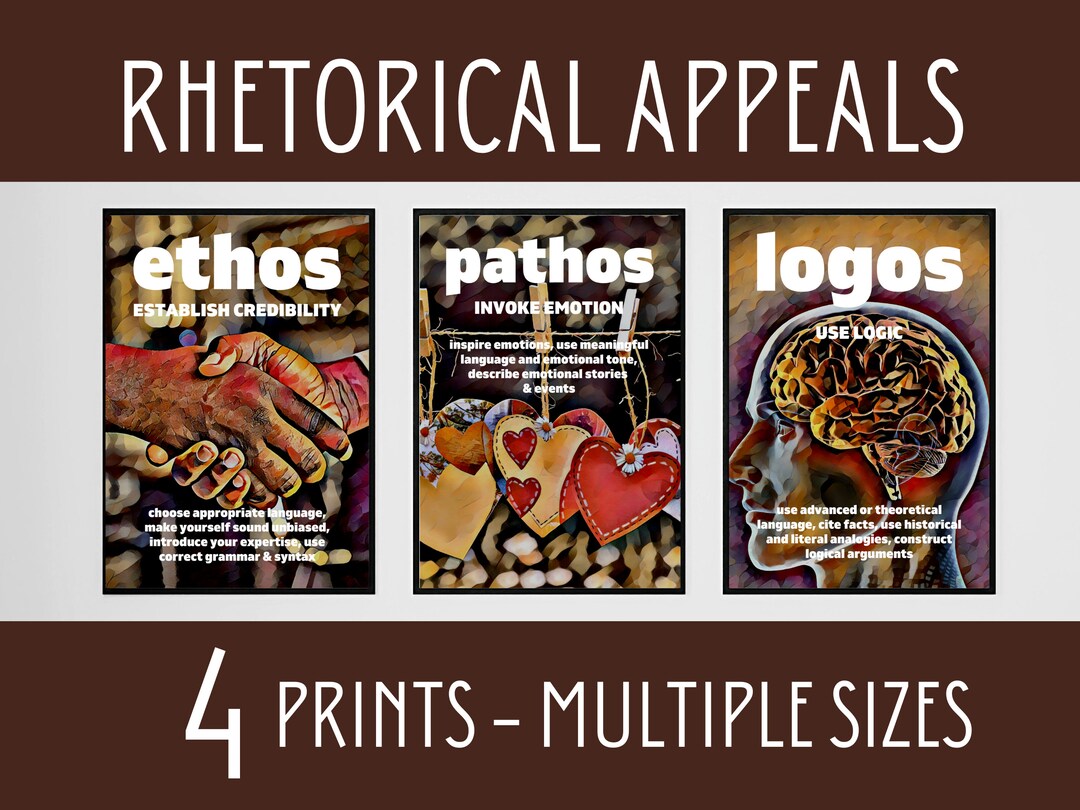 Rhetorical Appeals Ethos Pathos Logos Prints Persuasive - Etsy