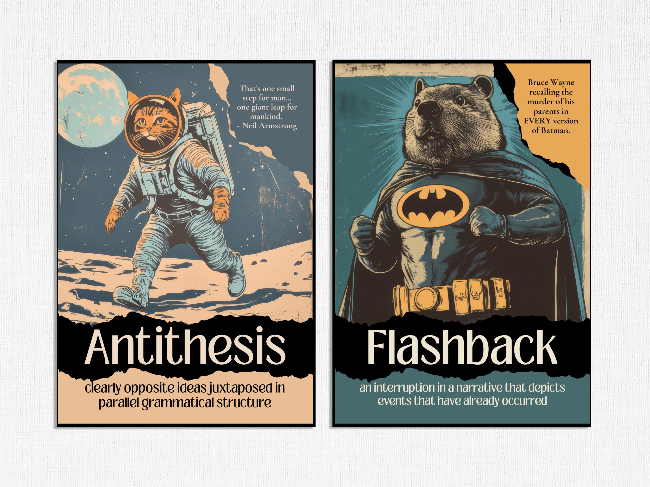 Literary Terms Poster Bundle: Figurative Language Posters Middle School ...