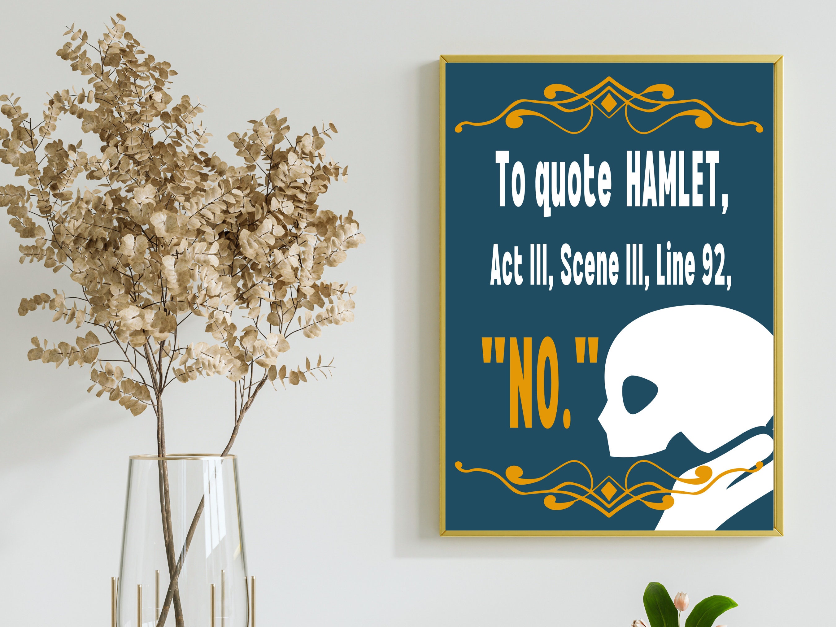 Shakespeare Poster English Classroom Decor Hamlet Quote - Etsy