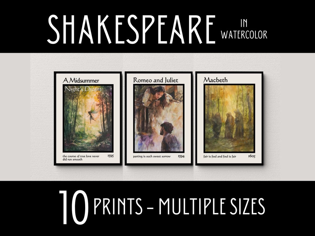 Shakespeare Plays Posters, Shakespeare Gallery Wall, High School ...