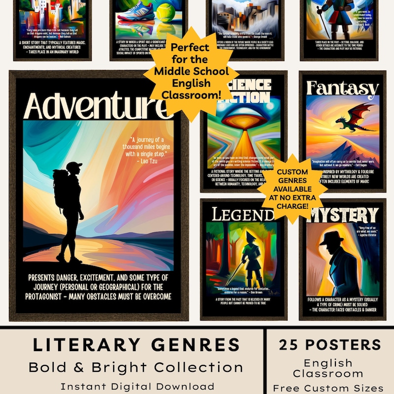 Book Category Signs - Etsy