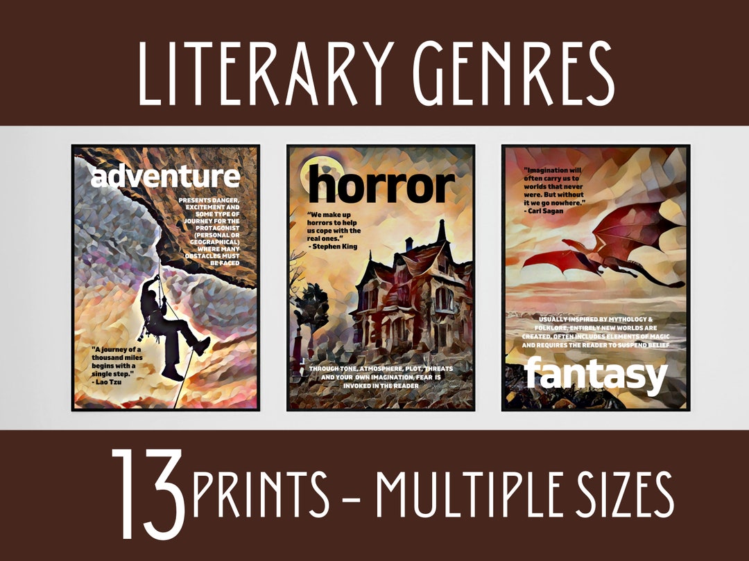 Literary Genres, English Classroom Decor, Types of Novels, School ...
