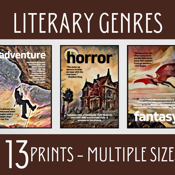 Library Genre - Etsy