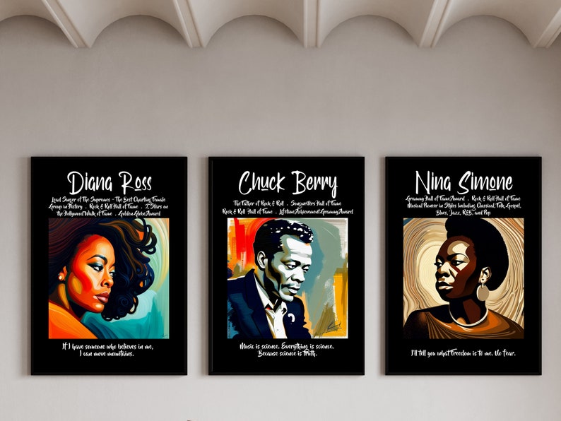 Black History Month Posters: African American Musicians Famous Black ...