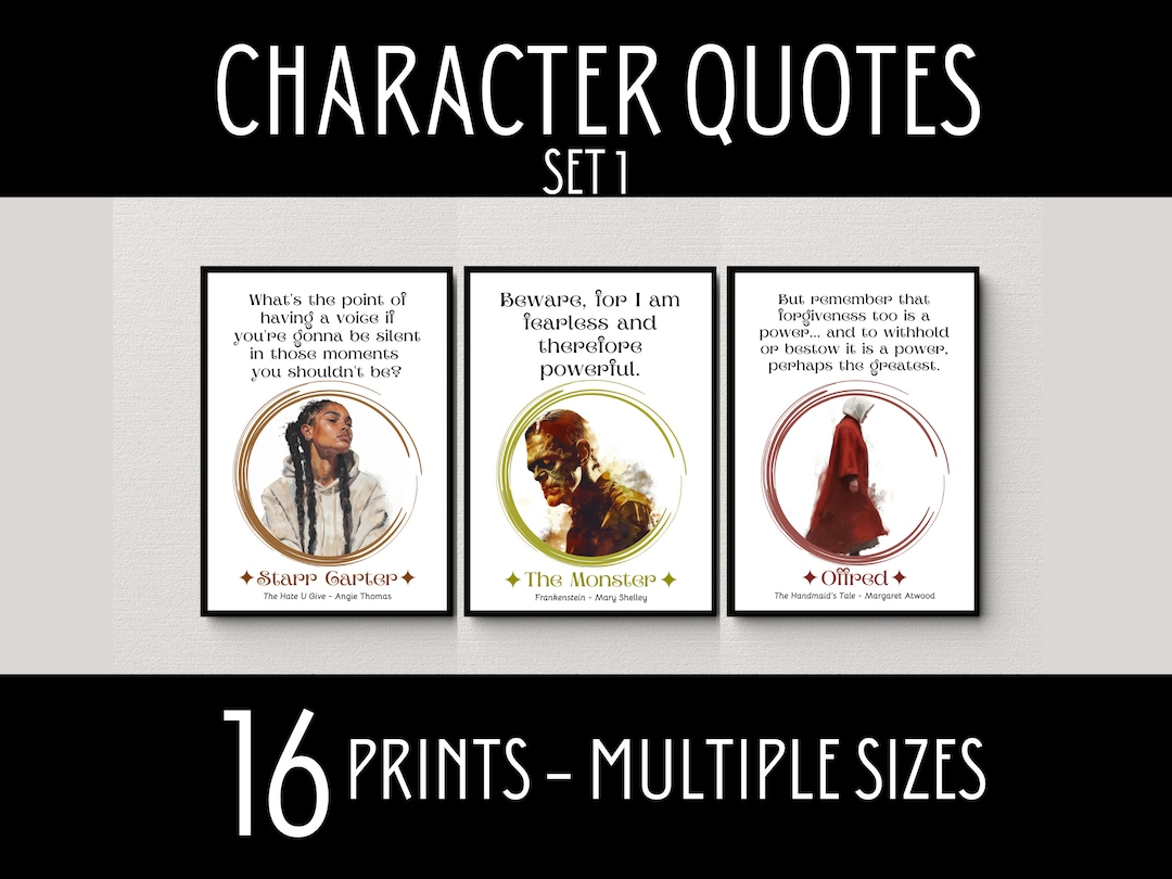 Inspiring Character Quotes Famous Literature, Famous Novels Main ...
