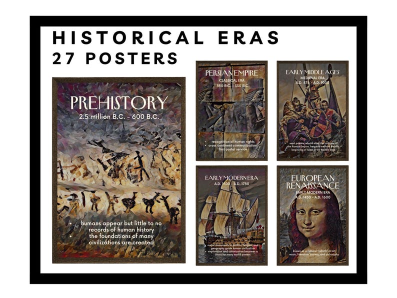 History Class Poster Bundle: Historical Eras | Turning Points in ...