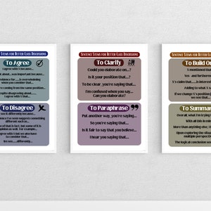 Sentence Stems Transition Words Class Discussions English Classroom ...