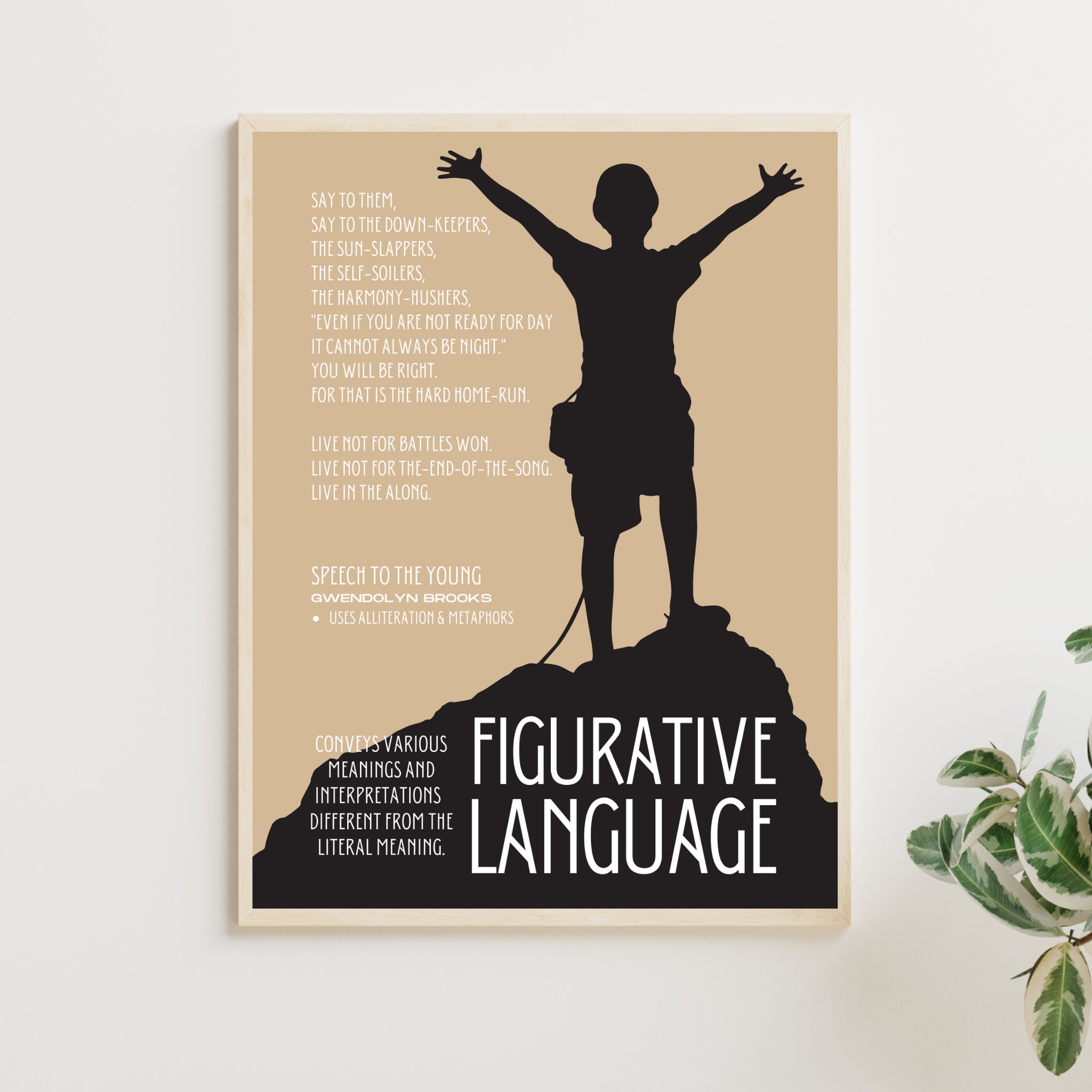 Poetry Elements Posters: High School English Classroom Decor Poem ...