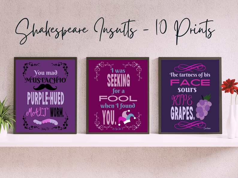 Shakespeare Classroom Poster Bundle: High School English Class Decor ...
