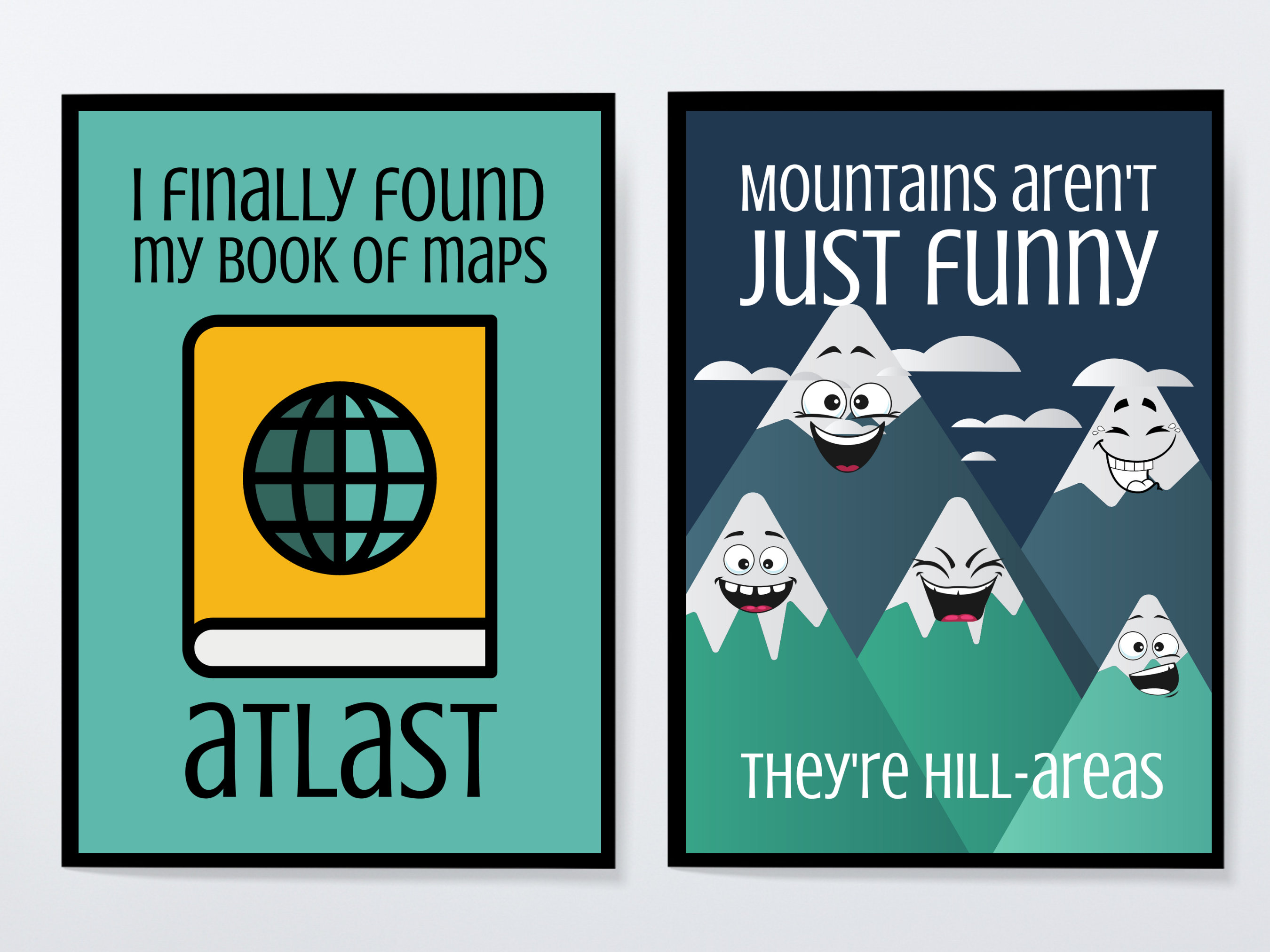 Geography Puns Posters: Funny Social Studies Classroom Decor Geography ...