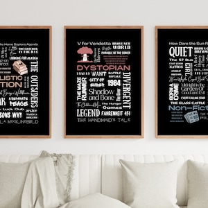 Literary Genres Posters, High School English Classroom Decor, School ...