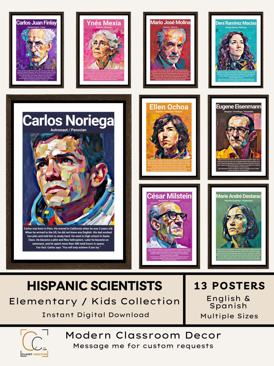 Hispanic Heritage Month Posters for Elementary Students: Famous Latino ...