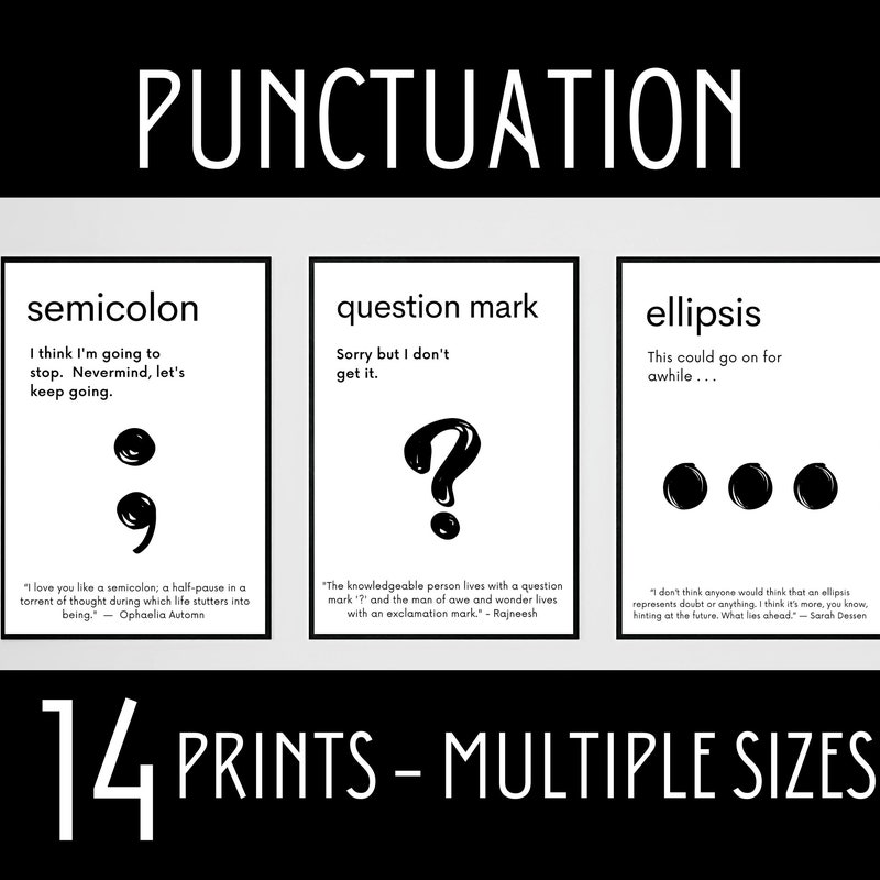 Punctuation Poster - Etsy