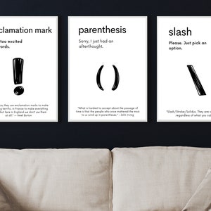 Punctuation Posters, Punctuation Prints, Middle School Punctuation ...