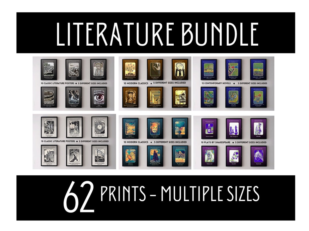 Classics Literature Posters, Literary Prints, English Classroom Decor ...