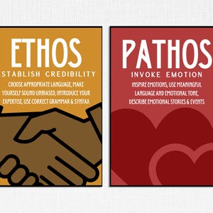 Rhetorical Appeals Posters: Ethos, Pathos, Logos - English Classroom ...