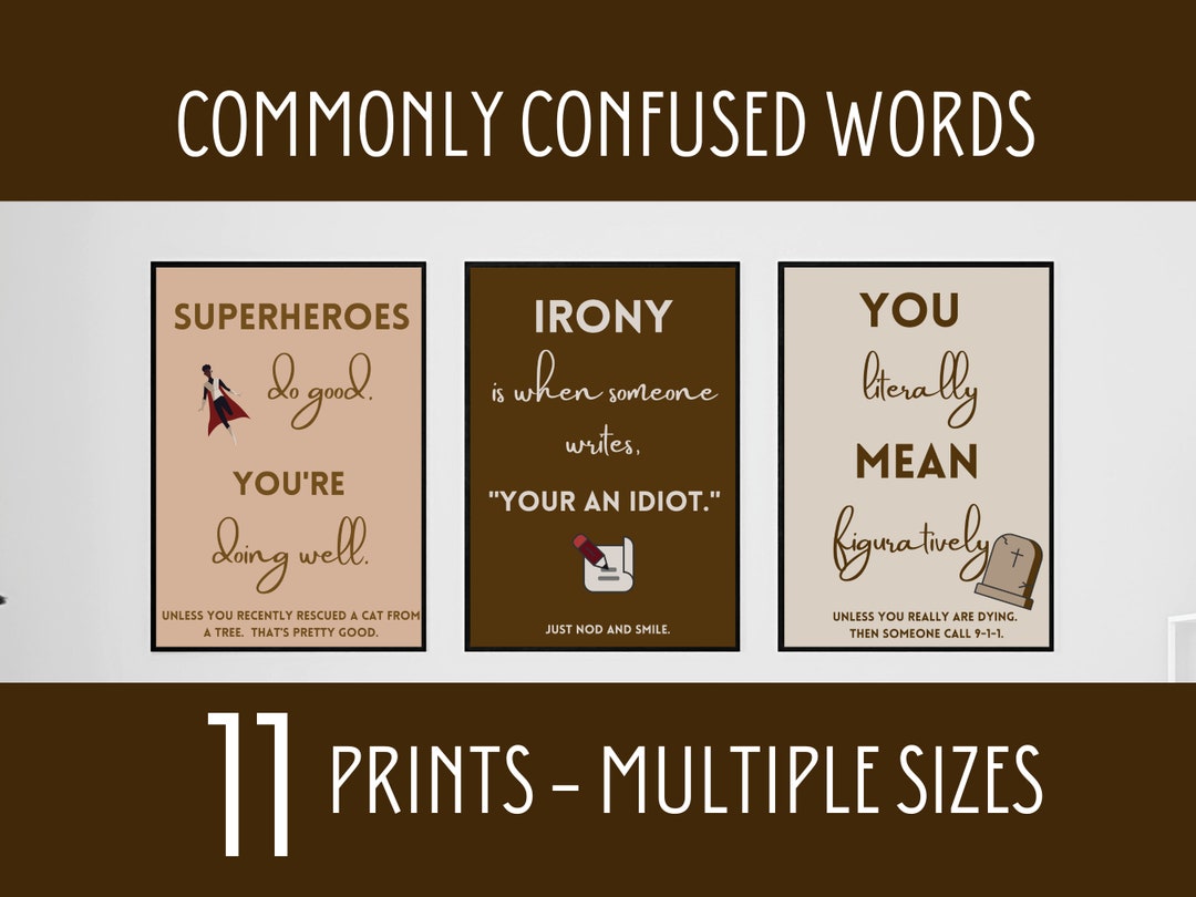 Funny Grammar Posters, Middle School English, Grammar Mistakes Print ...