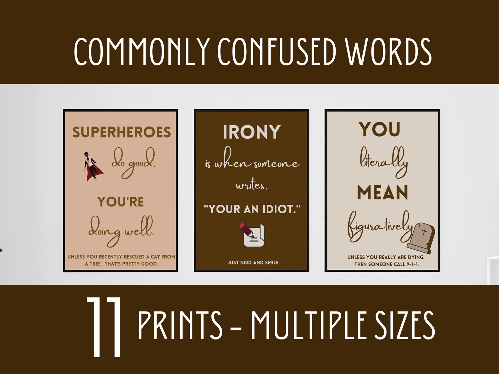 Funny Grammar Posters Middle School English Grammar Mistakes - Etsy