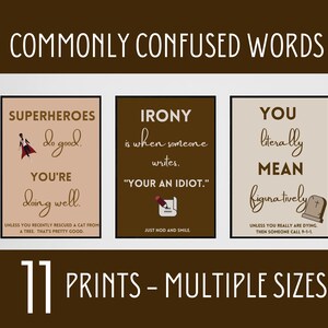 Funny Grammar Posters, Middle School English, Grammar Mistakes Print ...