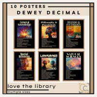 Dewey Decimal Classification Poster Set: Library Classroom Decor ...
