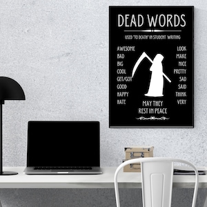 Dead Words Posters Middle School Writing English Classroom Decor ...