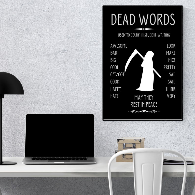 Dead Words Posters Middle School Writing English Classroom - Etsy