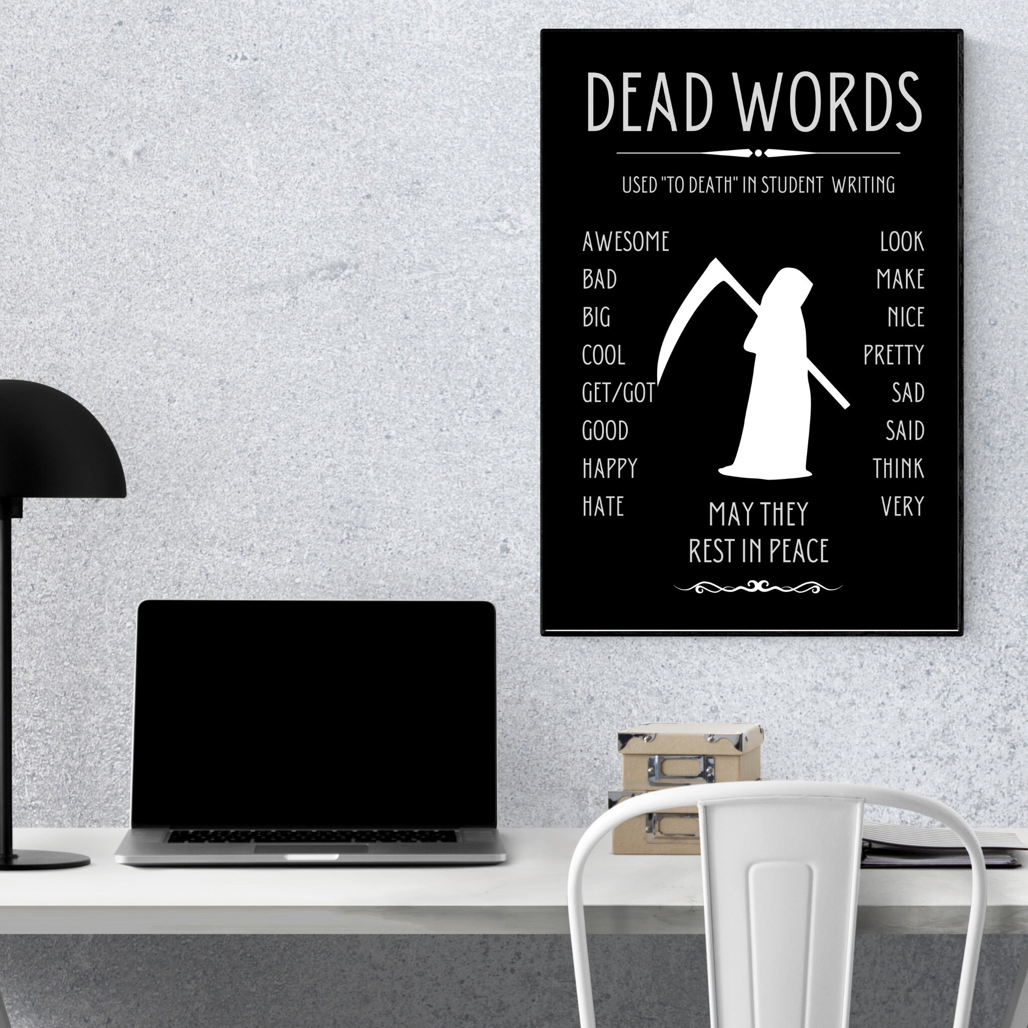 Dead Words Posters Middle School Writing English Classroom Decor ...