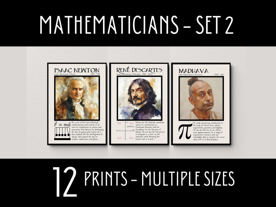 Renaissance Mathematicians Posters, High School Math Classroom Posters ...