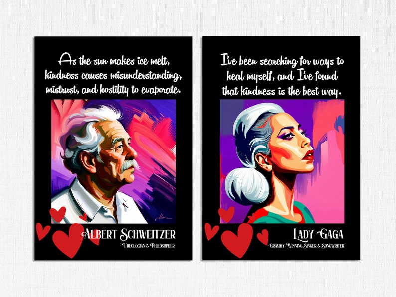 Kindness Quotes Posters: Valentine's Day Classroom Decor Famous People ...