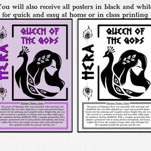 Greek Gods Mythology Posters Famous Olympians History Classroom Decor ...