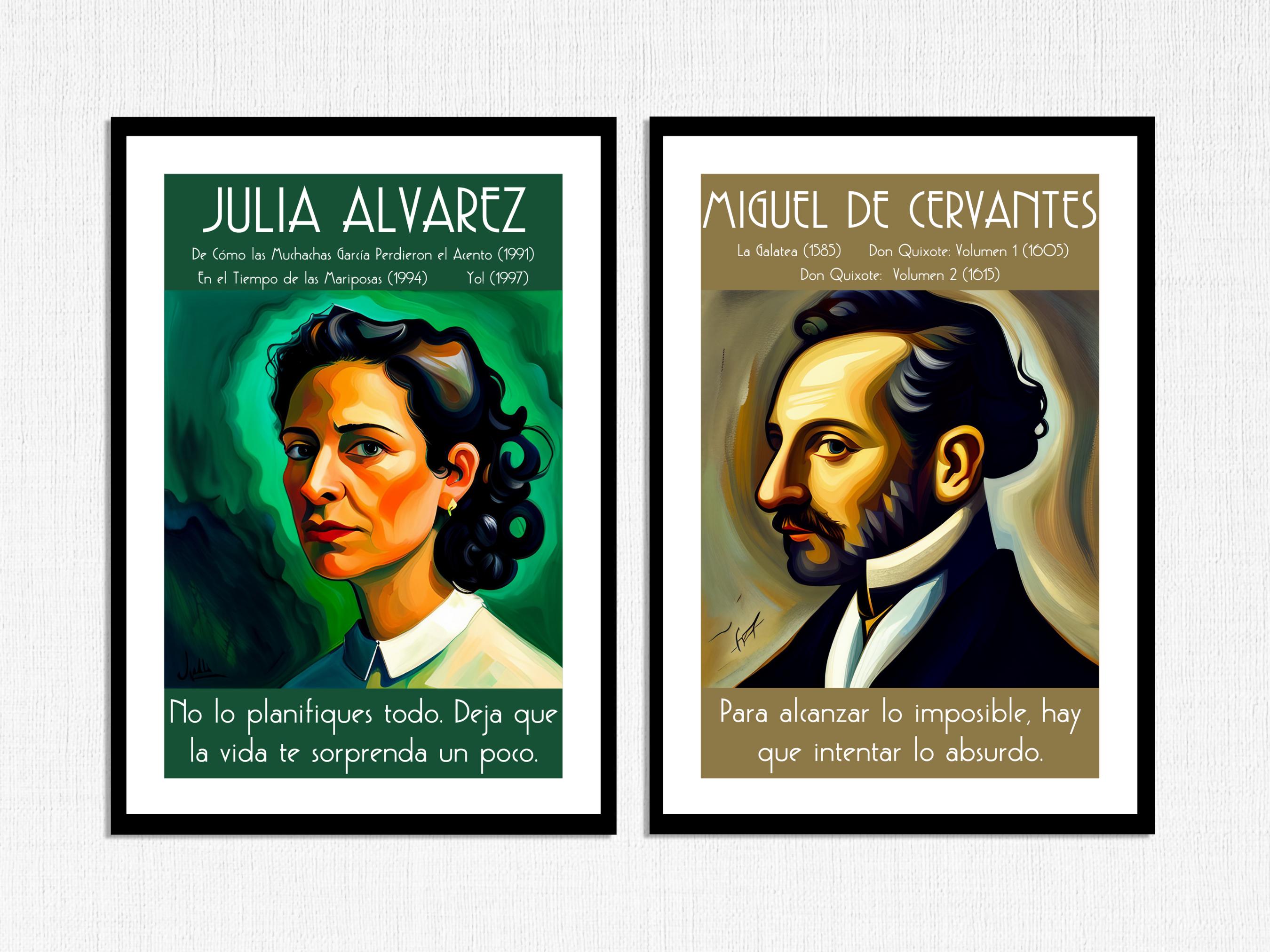 Hispanic Heritage Month Posters: Famous Latino Authors in Spanish ...